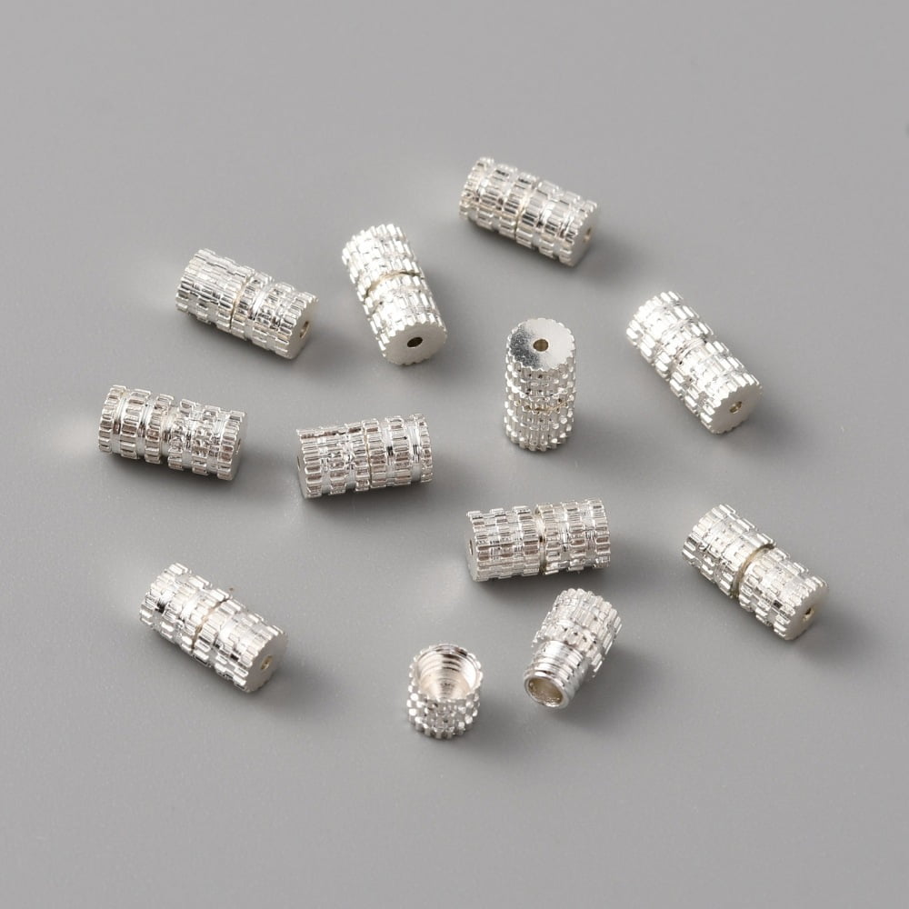 100 set Brass Screw Clasps for Necklaces Making Silver 7x4mm Hole: 0 ...