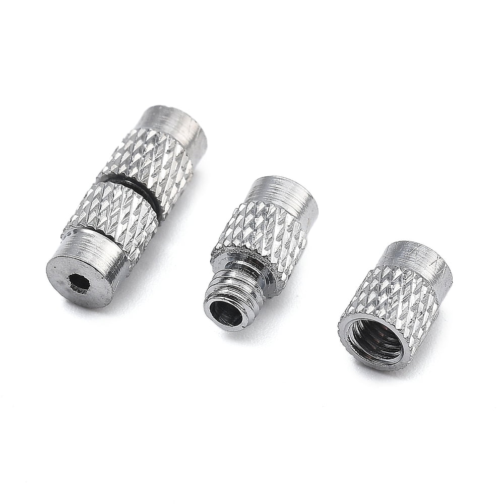 100 set Column Brass Screw Clasps Platinum 11~12x4mm Hole: 1mm ...