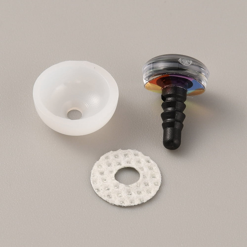 100 set Plastic Eyes with PET Glitter Powder Finding Craft Safety Eyes ...