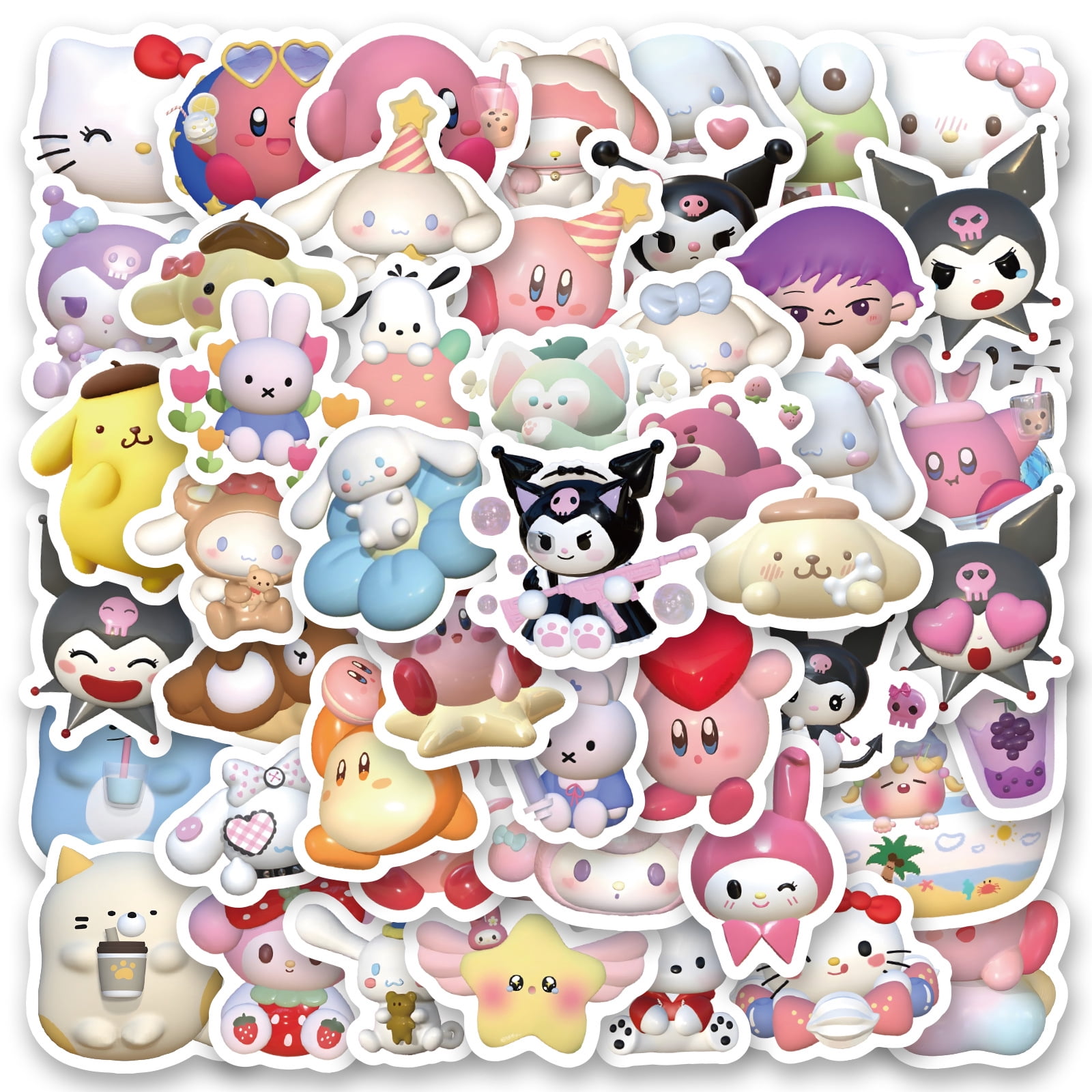 100 sheets [Cartoon Sanrio cute cartoon Sanrio creative stickers DIY ...