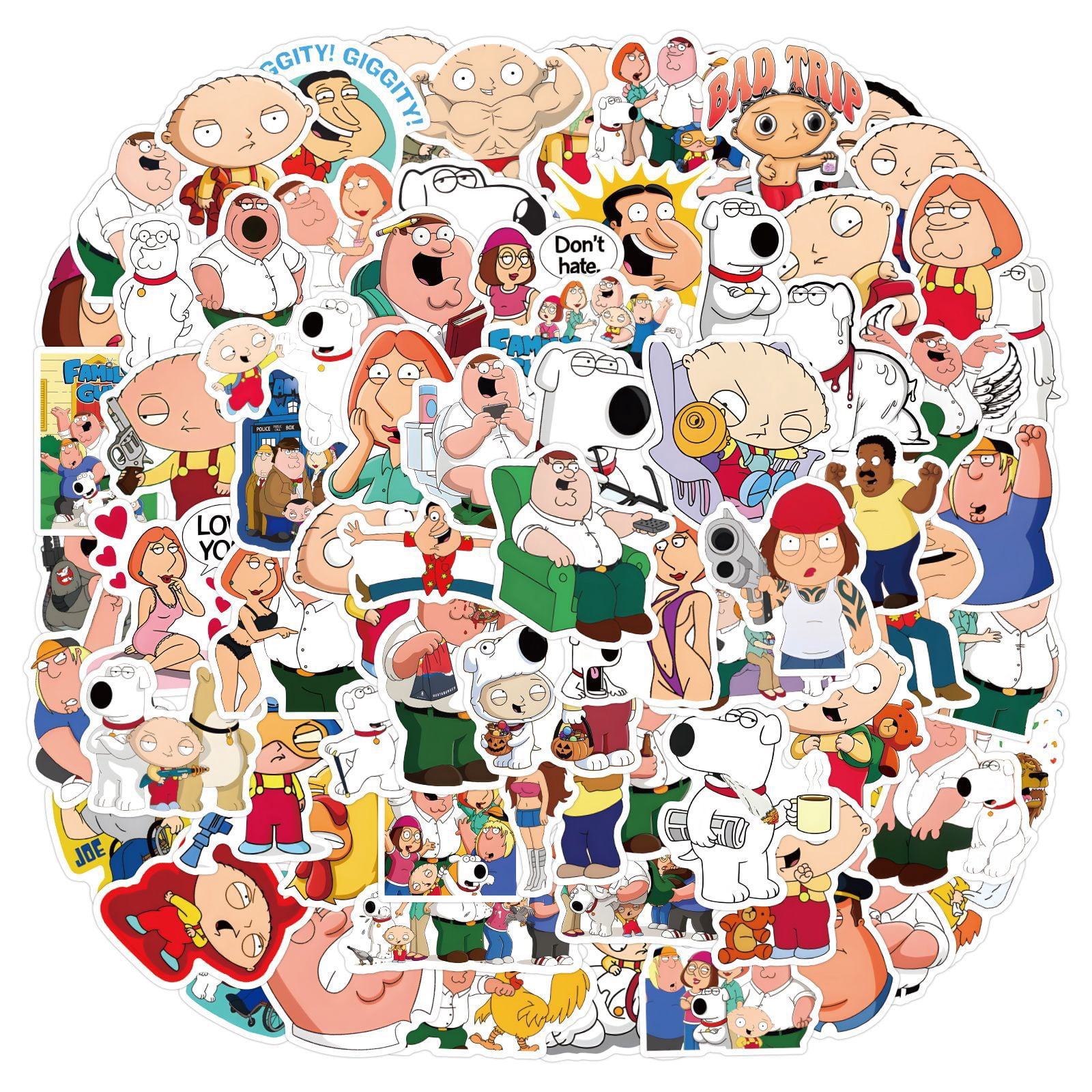 100 sheets [Family Guy] Cartoon Family Guy Family Guy creative stickers ...