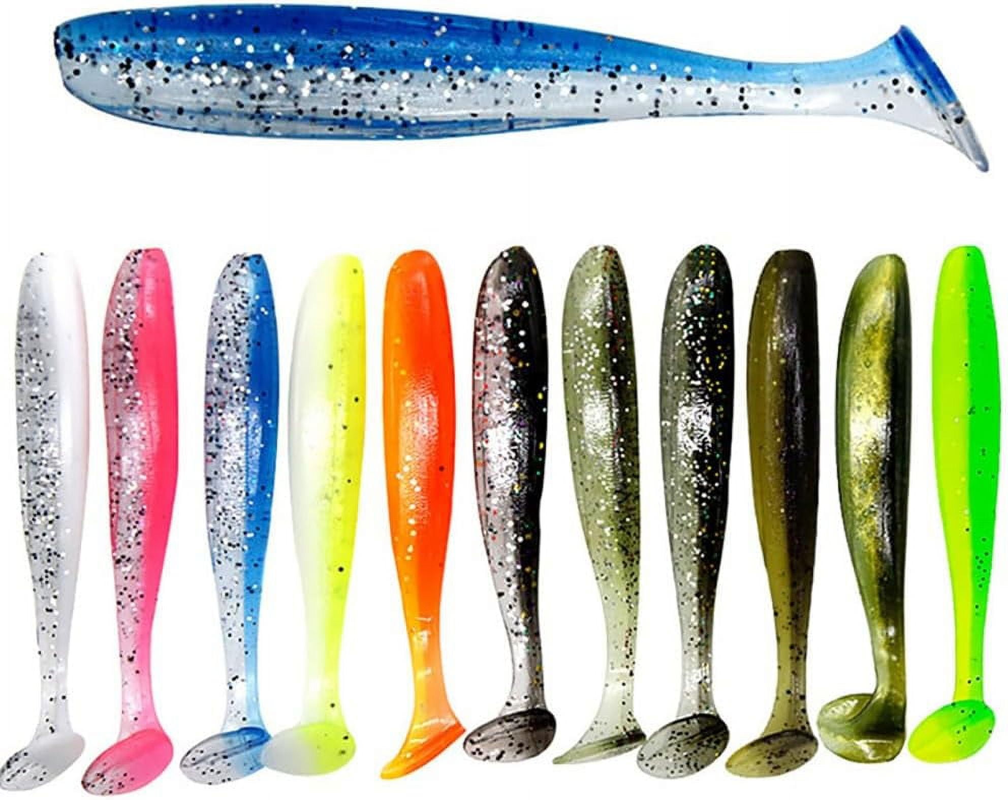 100 soft fish baits (mixed colors) - fresh/saltwater fishing soft fish ...