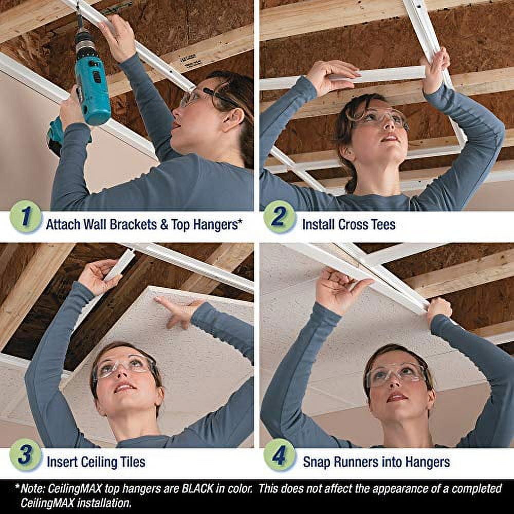 100 sq. ft. Antique Bronze Surface Mount Ceiling Grid Kit - Walmart.com