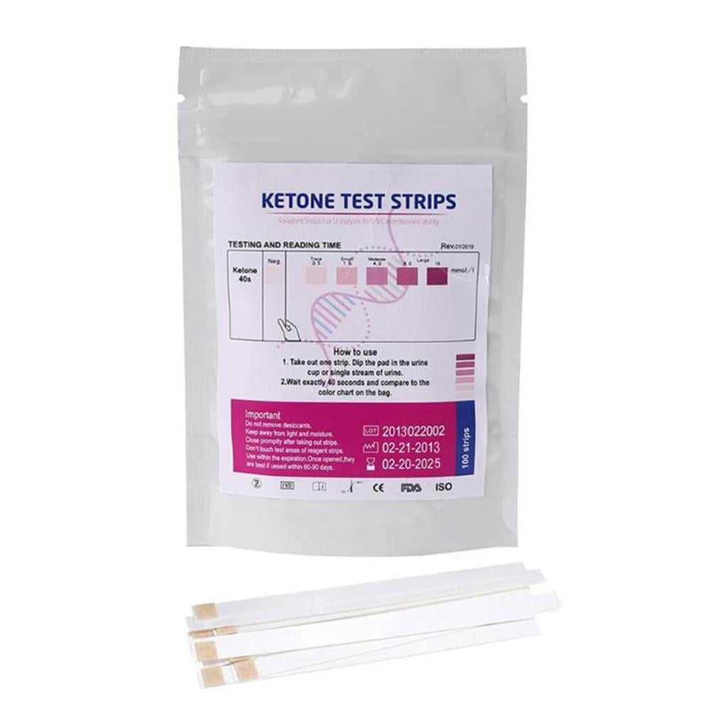 100 strips/bag urine ketone test strips keto acid ketone test strips ...
