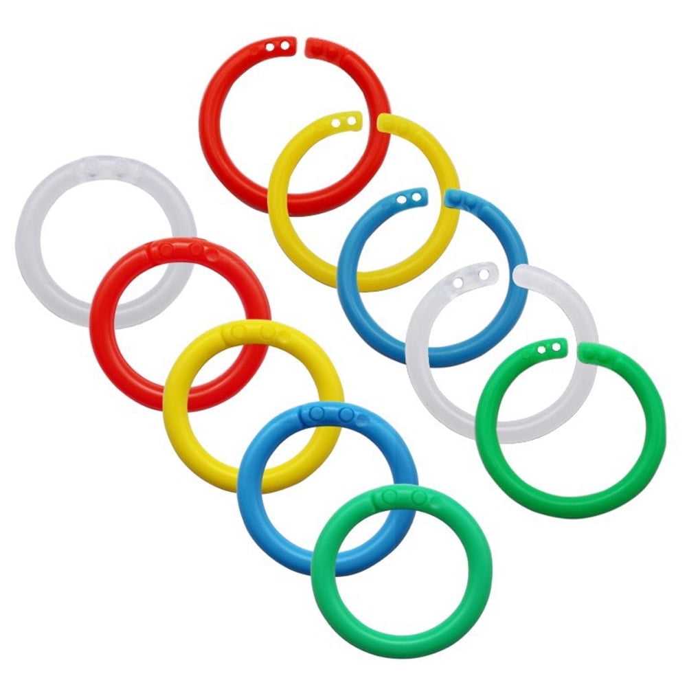 Walmart 100-Pack Flexible Plastic Rings, 46mm, Various Colors, for ...