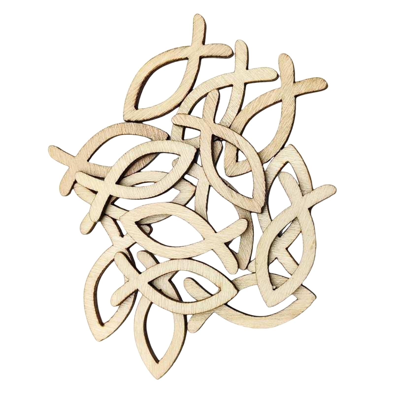 100 wooden fish communion, decorative fish confirmation, wooden fish ...