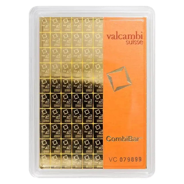 Valcambi 100x1g Gold CombiBar™ w/ Assay Card - .9999 Fine Bullion Bar ...