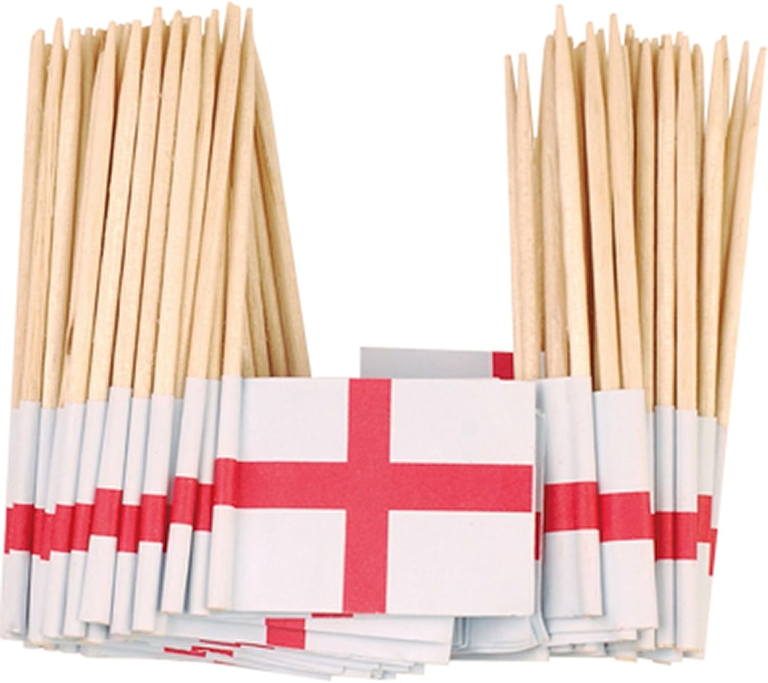100 x Mini England St George Flag on Cocktail Stick Tooth Pick ...
