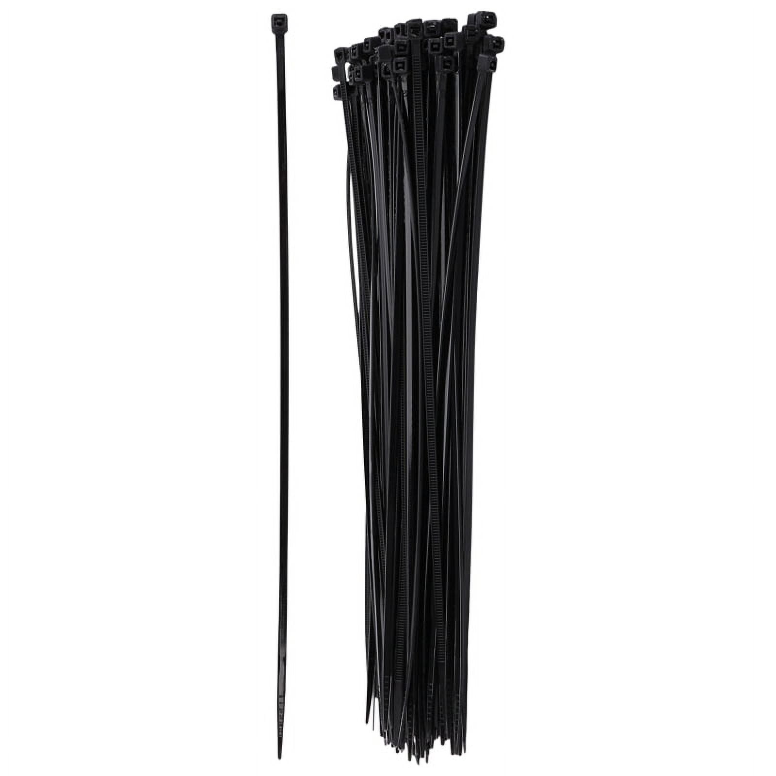 100 x Thin Black Ties Zip Ties Cord Strap Wrap 200mm x 3mm Black ...
