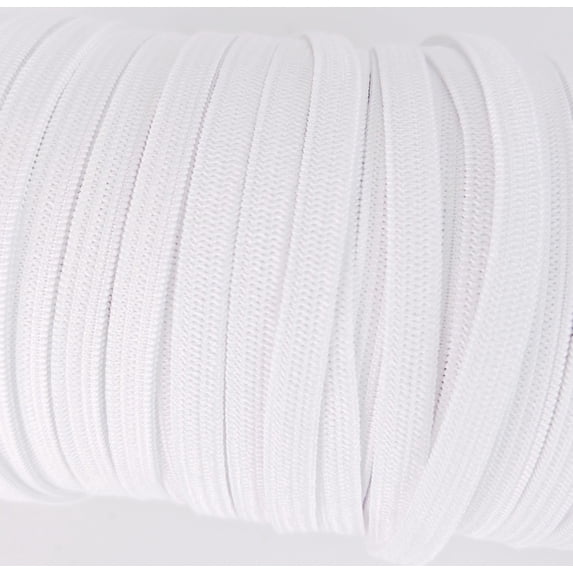 100 yards 1/4 Inch Width Braided Elastic Band White Elastic Cord Heavy ...