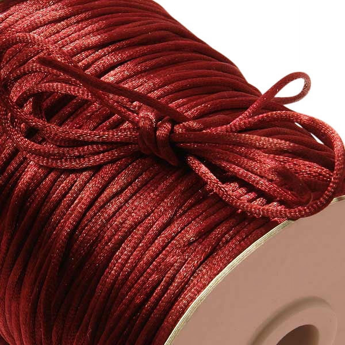 100 yards Satin Rattail Cord 2mm shamballa nylon macrame kumihimo ...