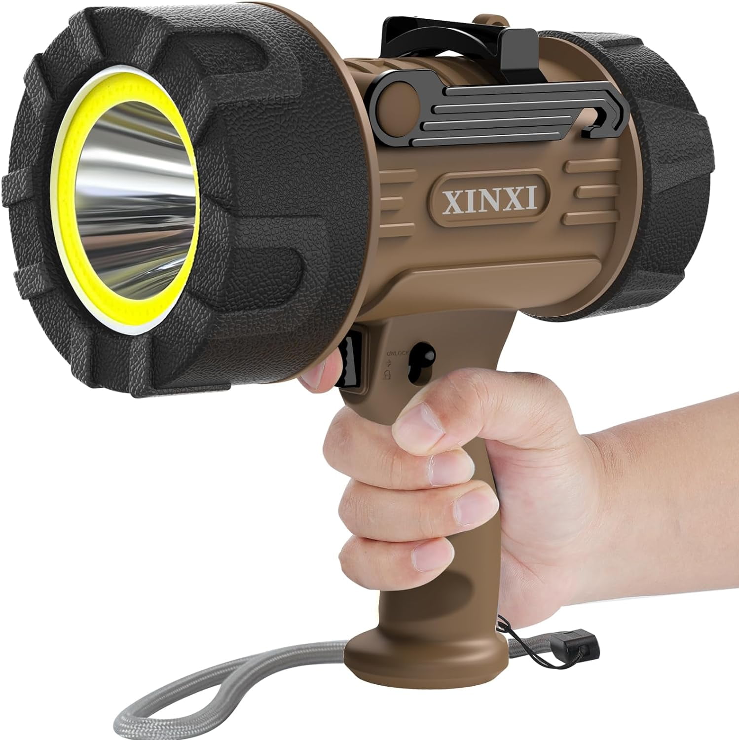 1000,000 Lumens Rechargeable Spotlight with COB Floodlight, 6 Light ...