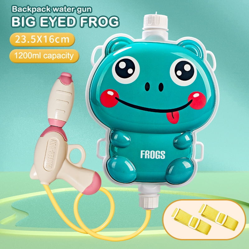 1000/1200ml Children's Backpack Water Gun Toy Cartoon Water Gun Pull ...