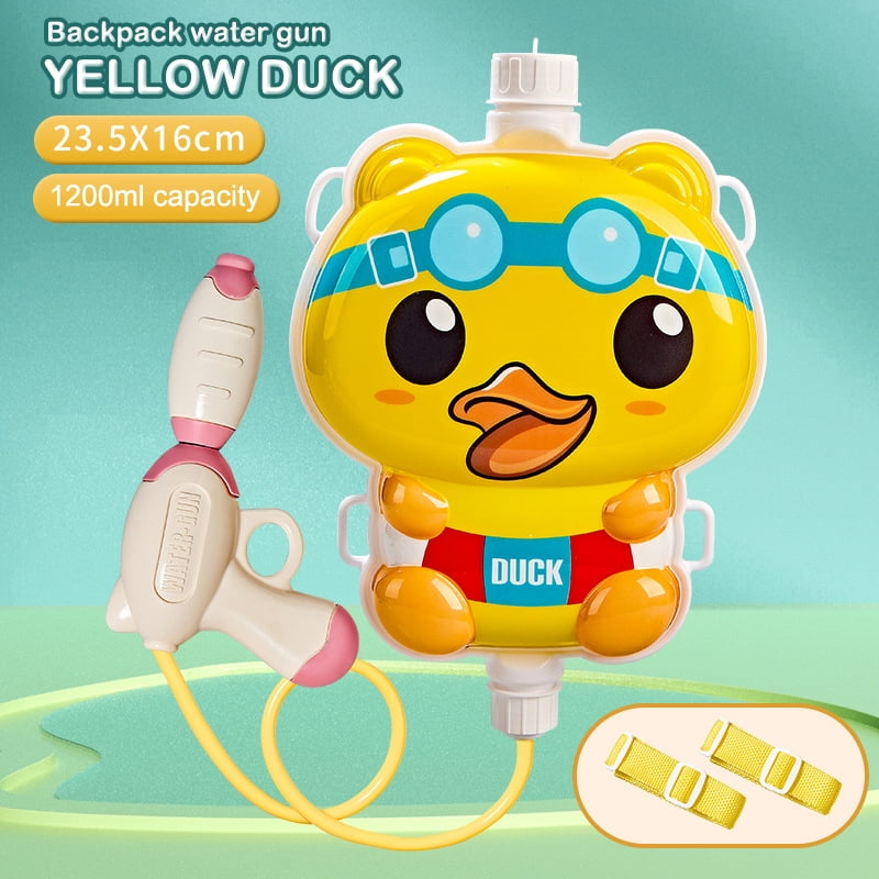 1000/1200ml Children's Backpack Water Gun Toy Cartoon Water Gun Pull ...