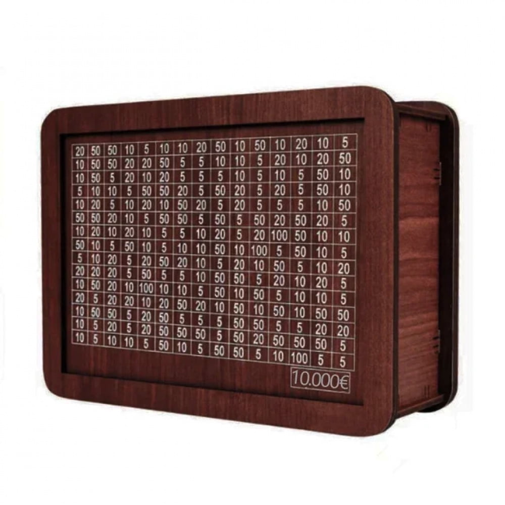 1000 2000 3000 5000 10000 Euro Money Box Wooden Piggy Bank Money Vault ...