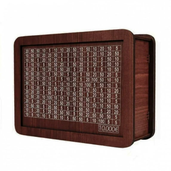 1000 2000 3000 5000 10000 Euro Money Box Wooden Piggy Bank Money Vault ...