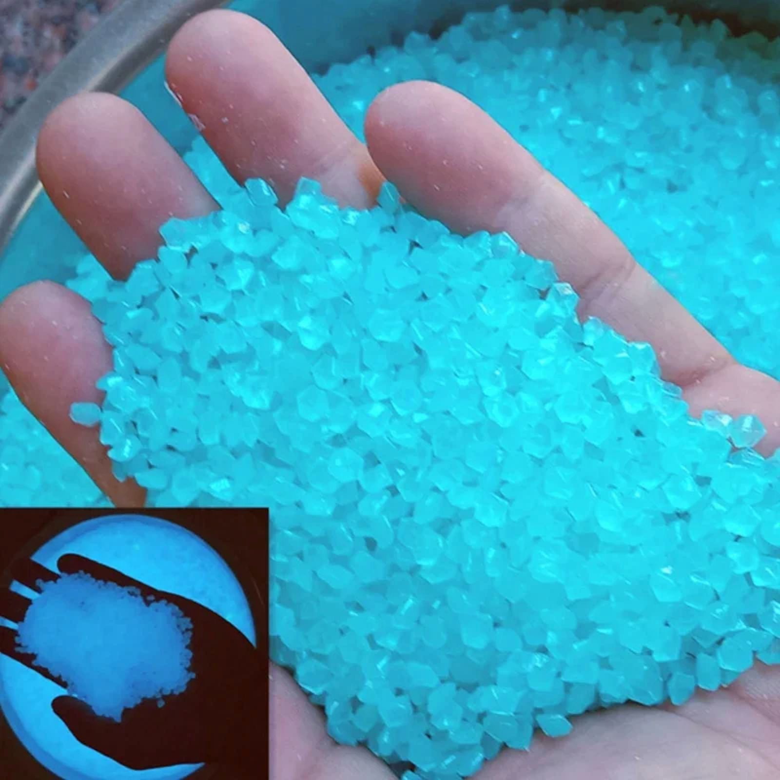 1000-3000Pcs Luminous Sand Glow In The Dark Pebbles Stone Home Garden ...