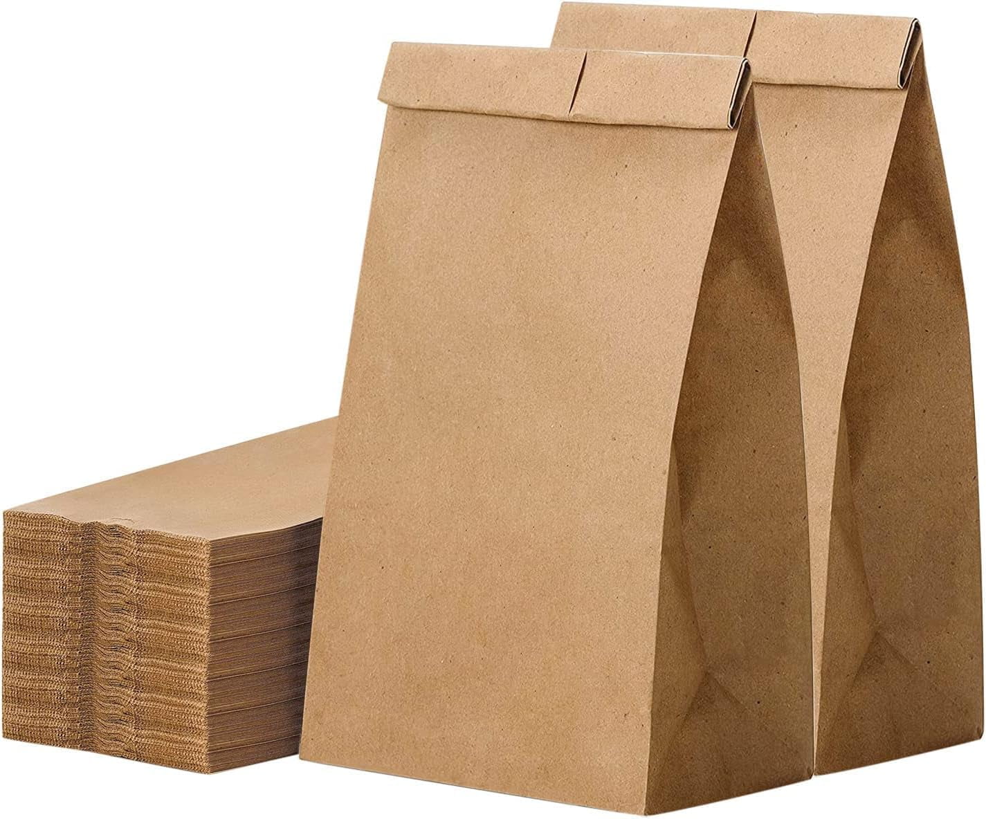 [1000] 4 LB, Kraft Brown Lunch Paper Bags, Small Paper Bags, Gift Bags ...