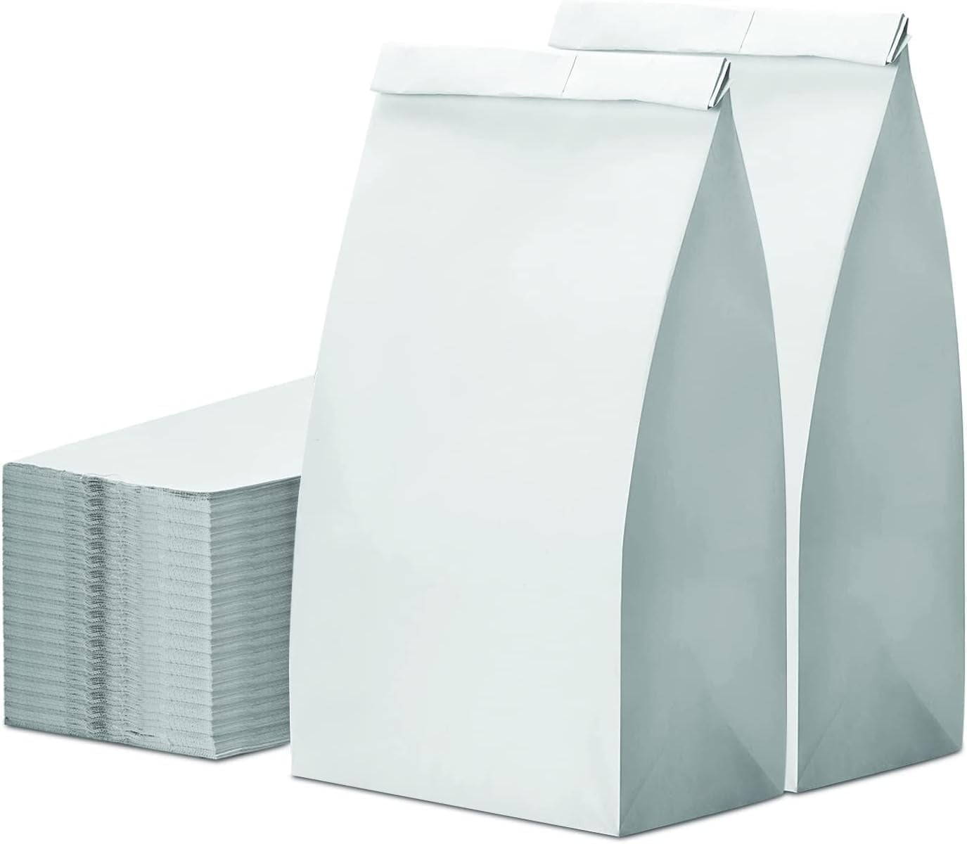 [1000] 4 LB, Kraft White Lunch Paper Bags, Small Paper Bags, Gift Bags ...
