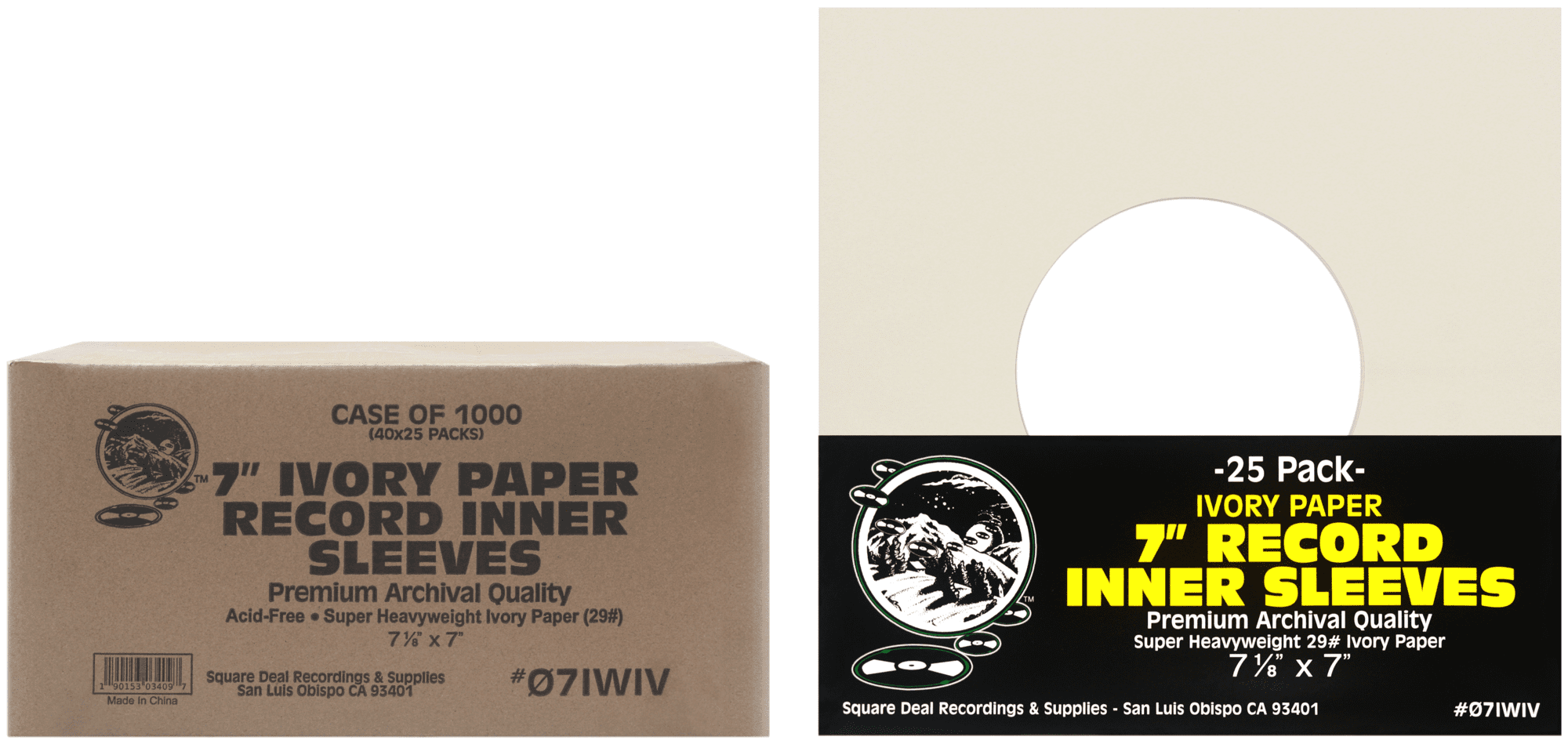 (1000) 7" 45rpm Ivory Vinyl Record Inner Sleeves - Archival Quality ...