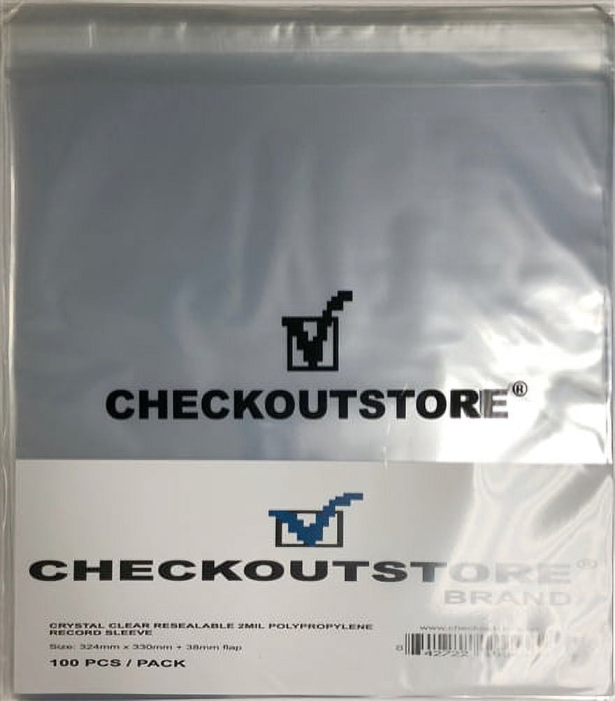 (1000) CheckOutStore Crystal Clear Plastic OPP Sleeves for 12" Vinyl 33 ...