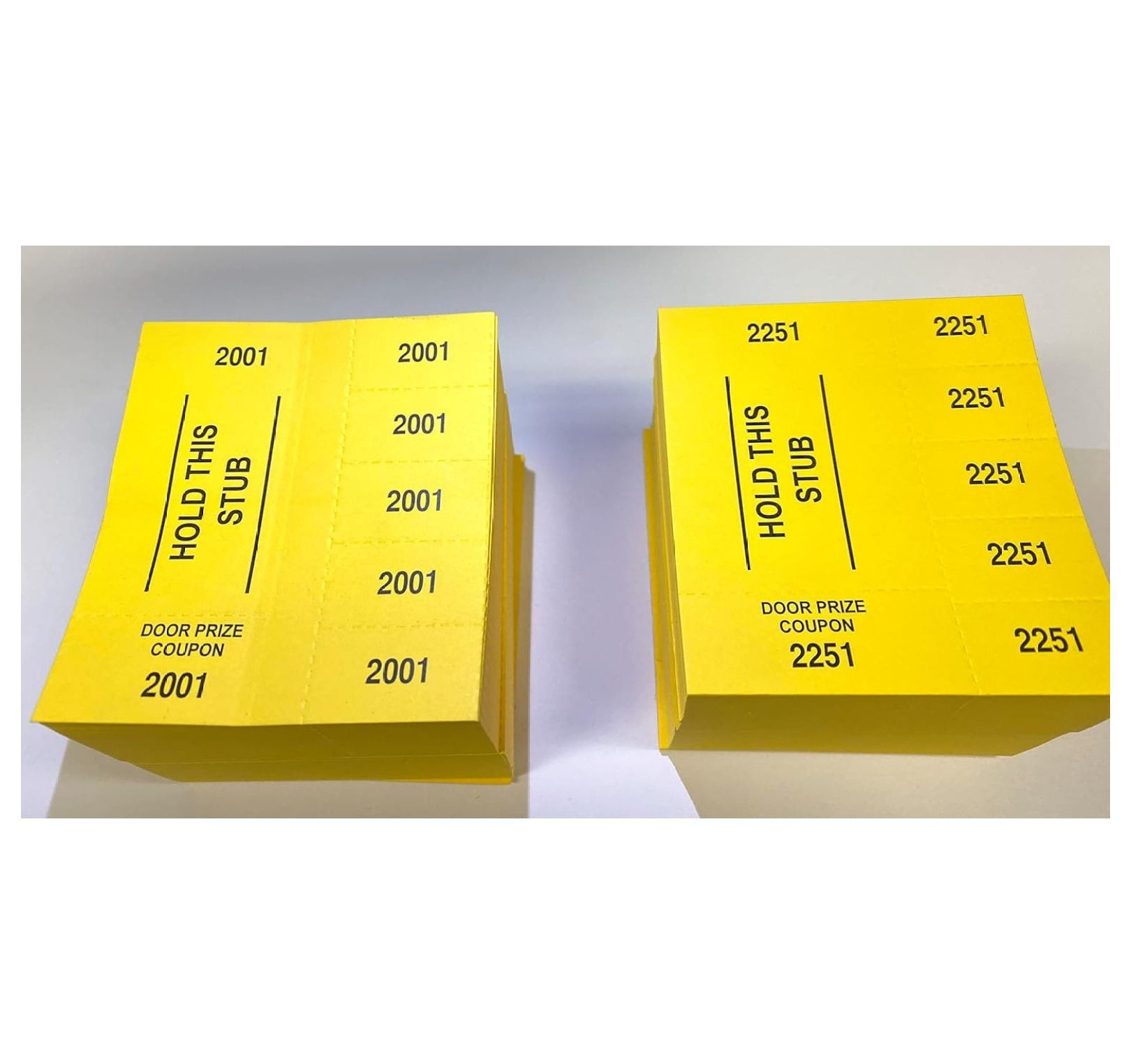 1000 Chinese Auction Tickets - Tricky Tray Raffle Cards - 5 Numbers per ...