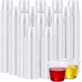 1000 Count 1 oz Shot Glasses Disposable, 1 Ounce Clear Jello Shot Cups ...