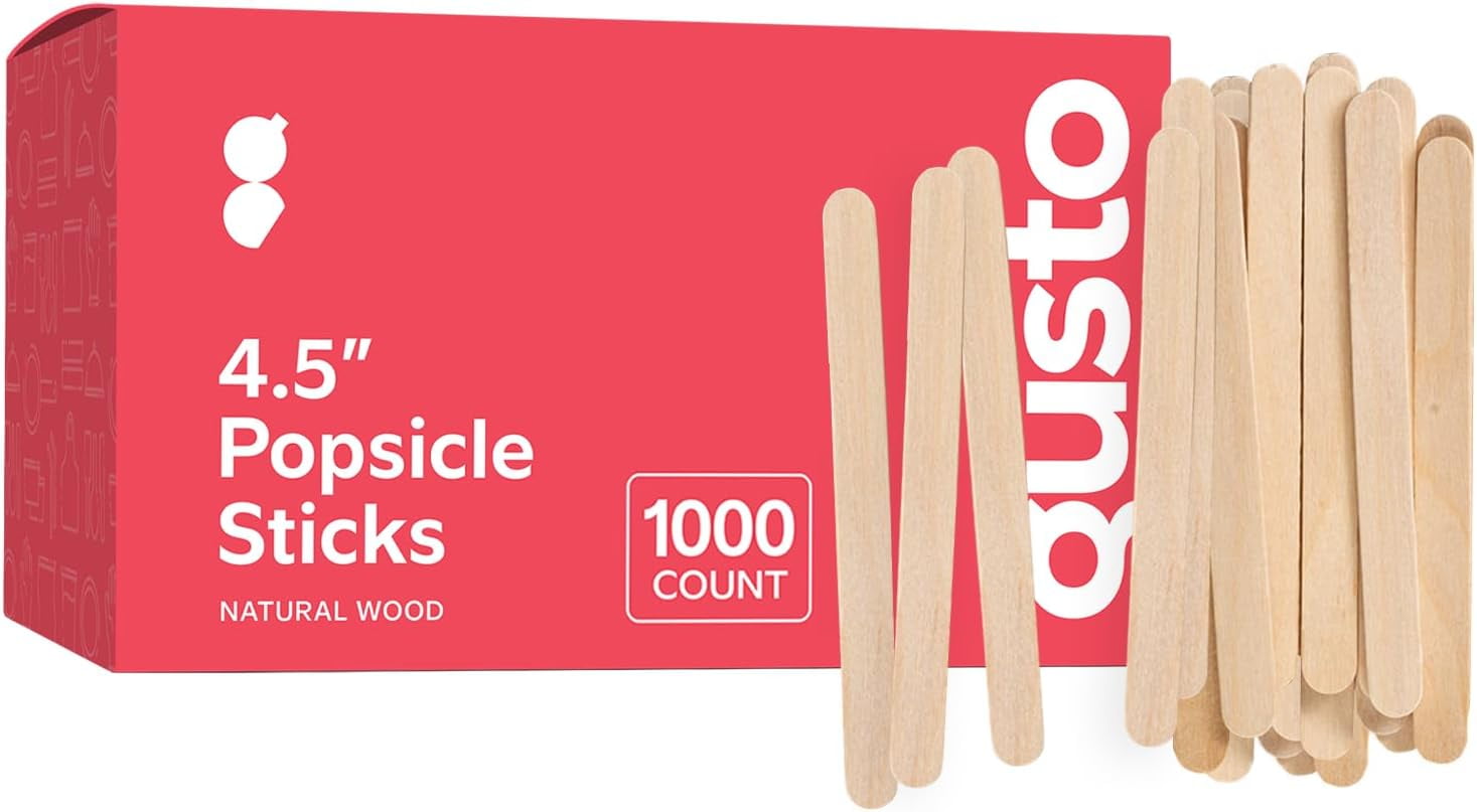 1000 Count] 4.5 Inch Wooden Multi-Purpose Popsicle Sticks for Crafts ...