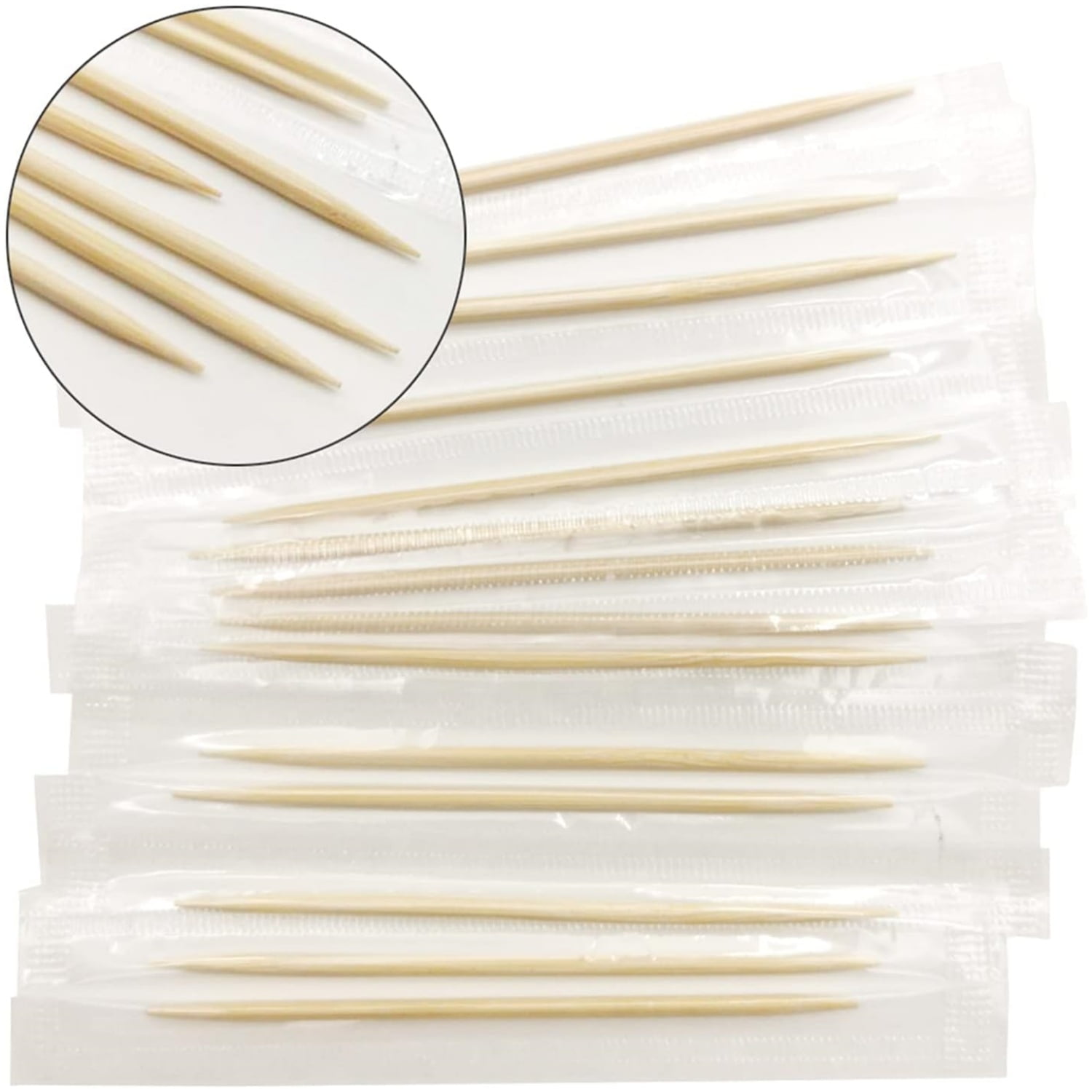 1000 Count Bamboo Toothpicks, Individual Cello Wrapped Toothpicks ...