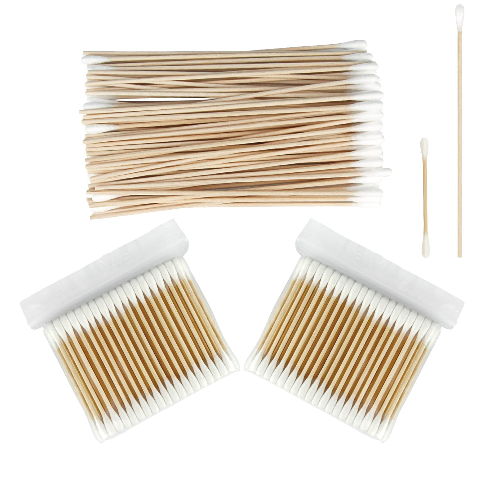 1000 Count Organic Cotton Swabs, FSC Certified, Biodegradable, Double ...
