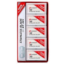 1000 Dorco Platnimun Red Razor Blades - 10 packs of 100 = 1000 blades ...
