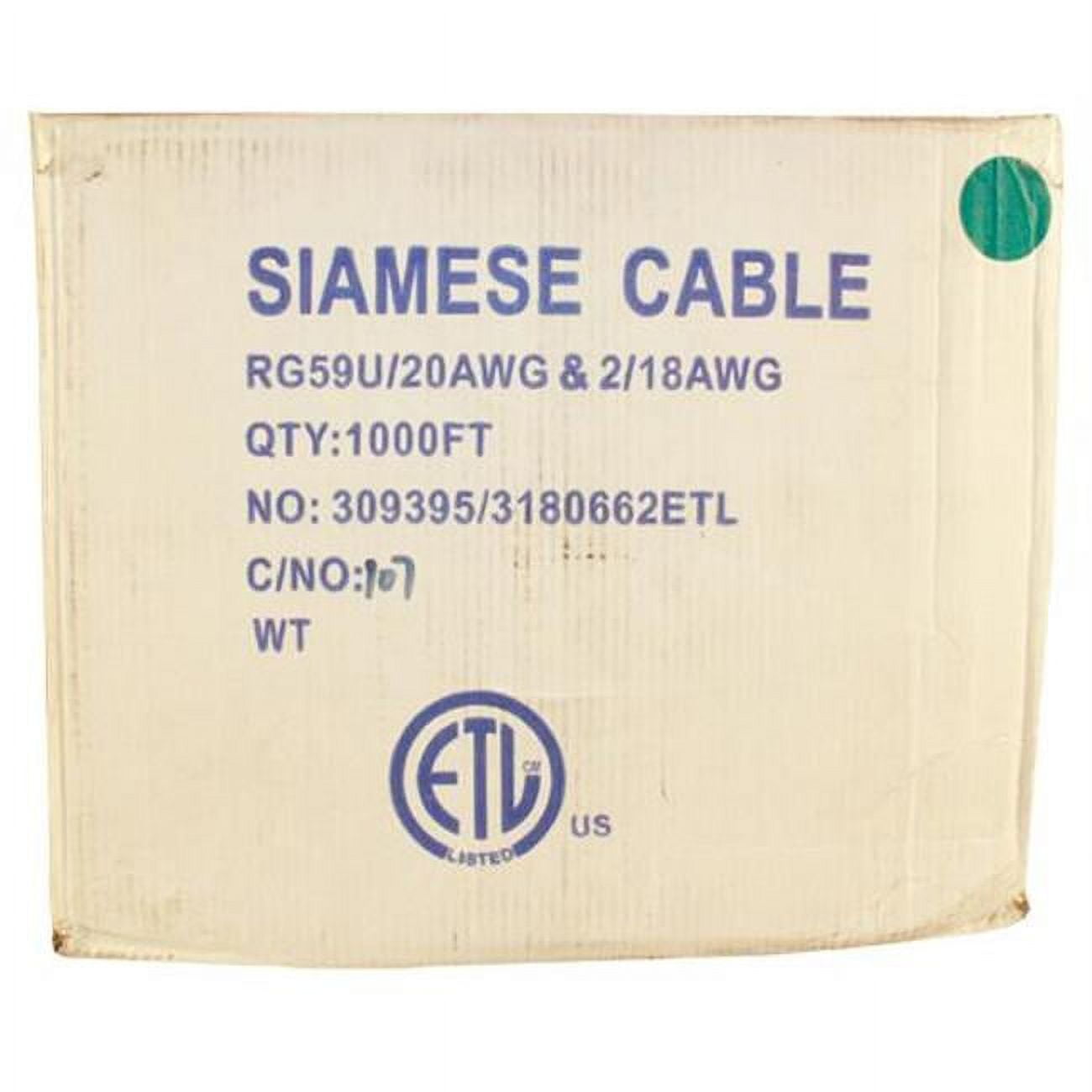 1000 Foot Siamese Rg59 Cable White - Walmart.com
