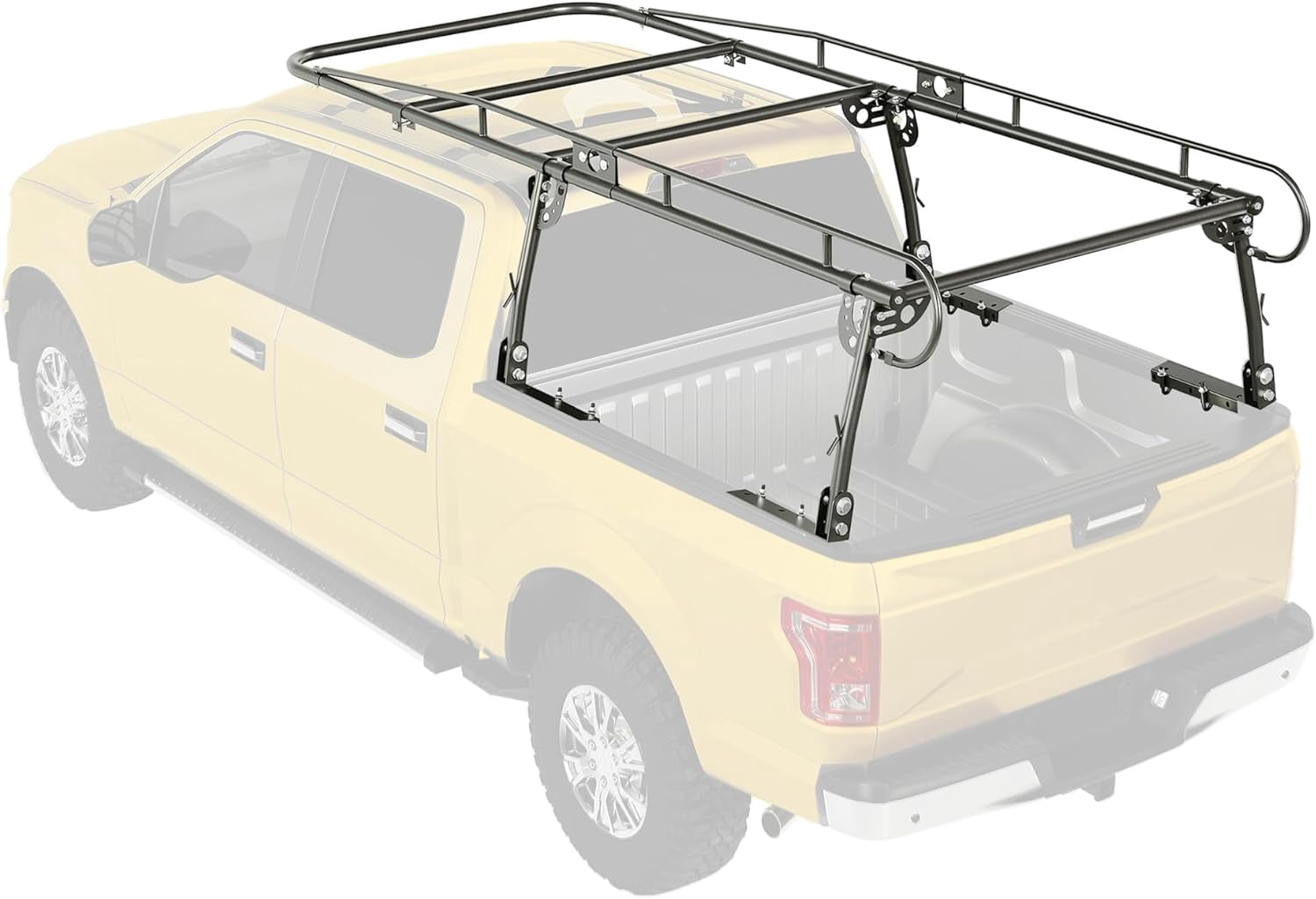 1000 LBS Adjustable Truck Contractors Rack Ladder Pickup Kayak Lumber ...
