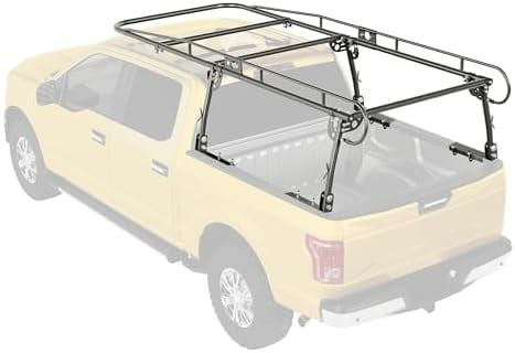 1000 LBS Adjustable Truck Contractors Rack Ladder Pickup Kayak Lumber ...
