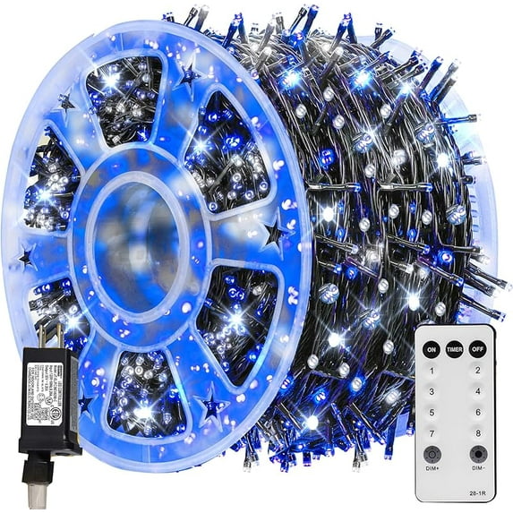 1000 LED Christmas Lights, 328FT Christmas Tree Lights Outdoor Plug in ...