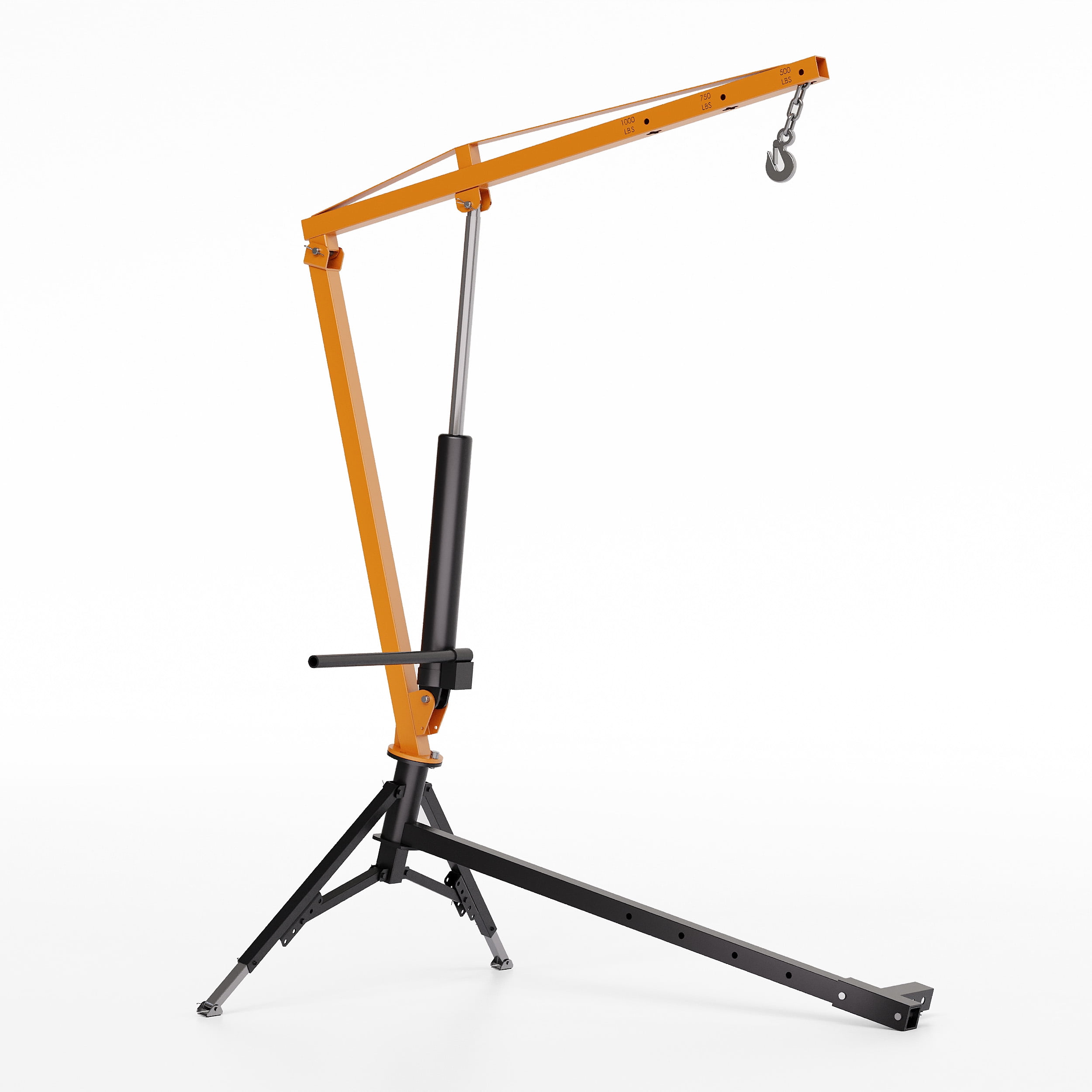 1000 Lbs Hydraulic Hitch Truck Crane - 360° Swivel Boom, 3-Pos Load ...