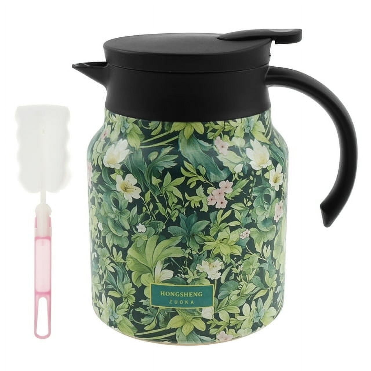 1000 ML Thermal Tea Pot with Infuser Vintage Flower Pattern Insulated ...