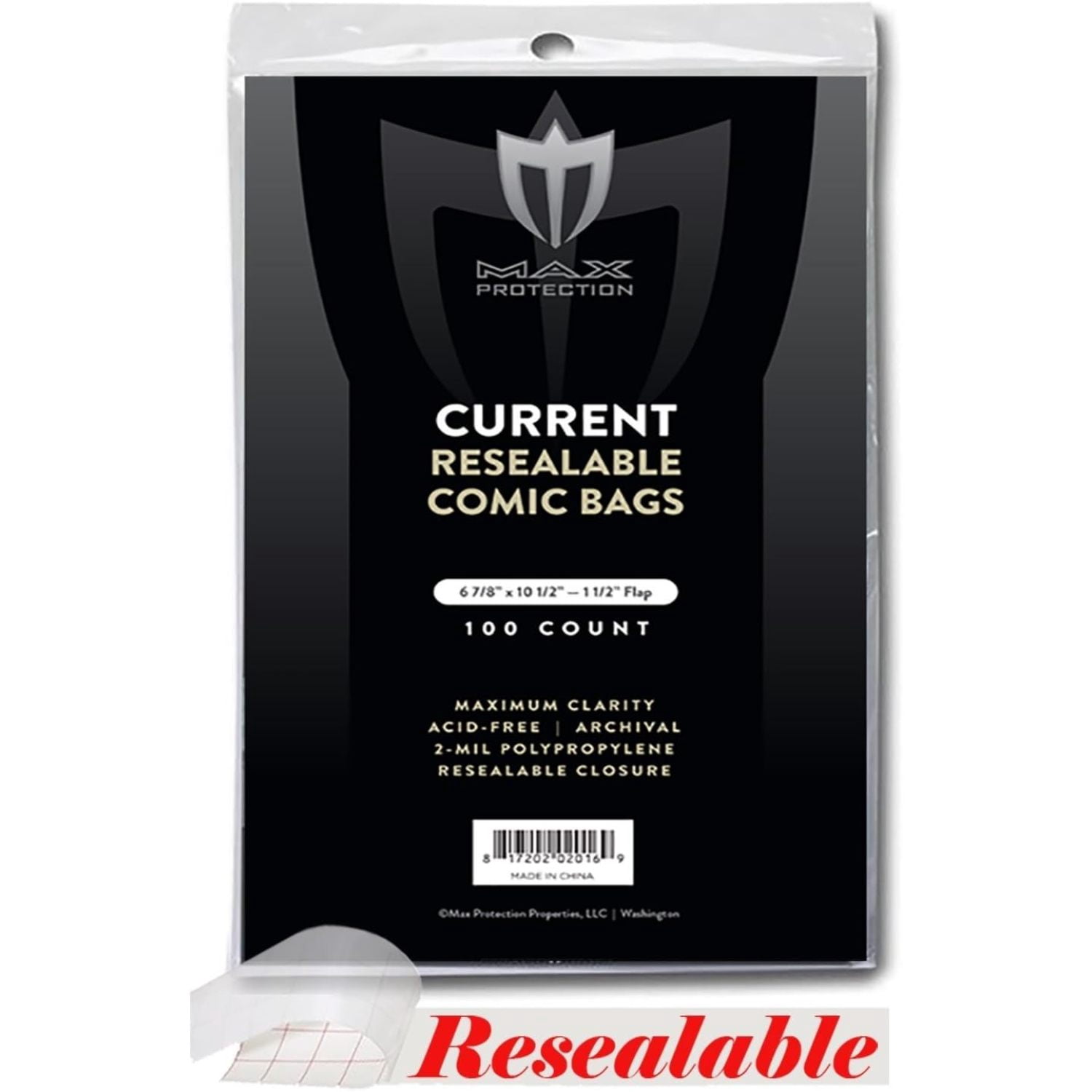 (1000) Max Pro Current RESEALABLE Comic Book Bags - Ultra Clear ...