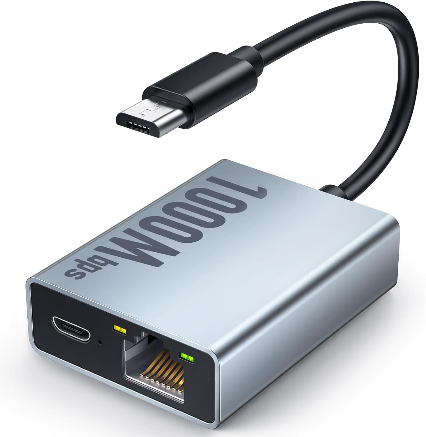 1000 Mbps Ethernet Adapter for Fire TV Stick, Micro USB to RJ45 Gigabit ...