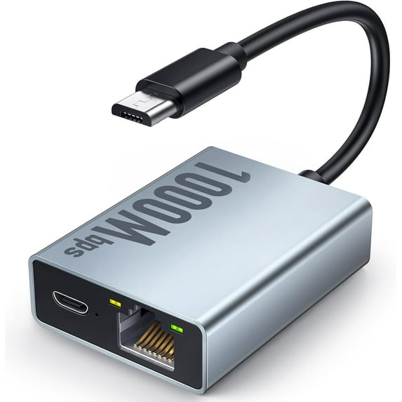 1000 Mbps Ethernet Adapter for Fire TV Stick, Micro USB to RJ45 Gigabit ...
