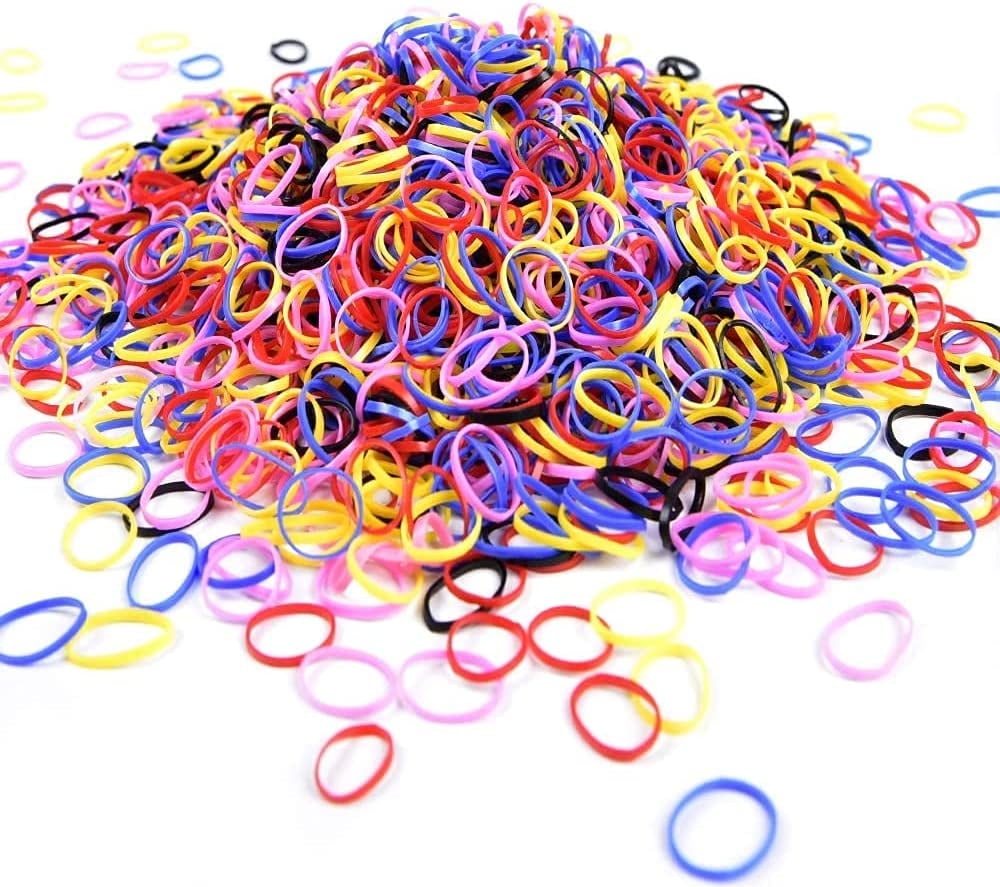 1000 Mini Rubber Bands Soft Elastic Bands,Casewin Small Elastic Hair ...