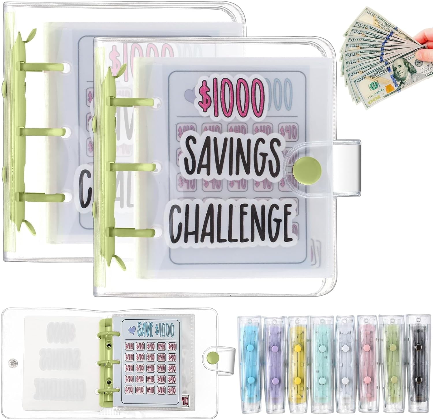1000 Money Saving Challenge with 25 Binder Mini Money Savings Challenge ...