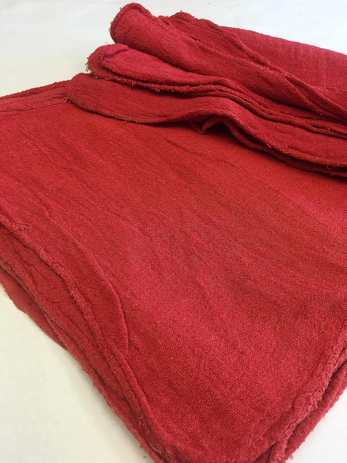 1000 New Industrial Shop Rags Cleaning Towels Red Large 14x14 Grade b ...