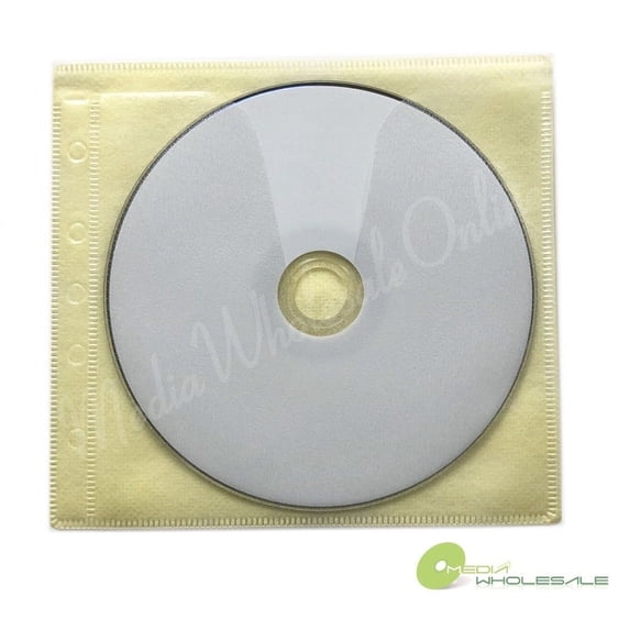 1000 Non Woven CD DVD Yellow Color Double Sided Plastic Sleeve - HOLD ...