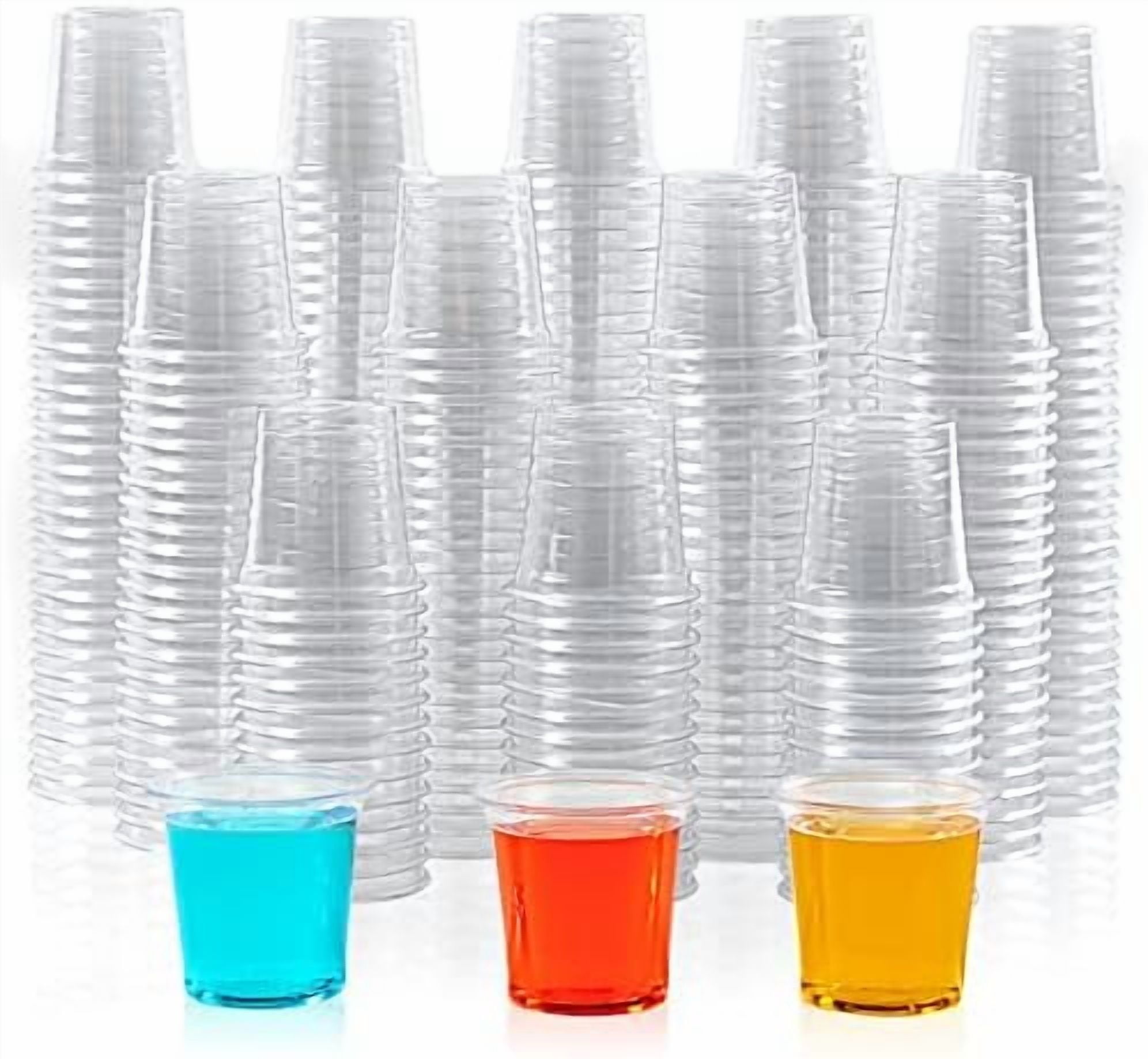 1000 PACK 1 oz Plastic Shot Glasses, 1 Ounce Clear Disposable Party ...