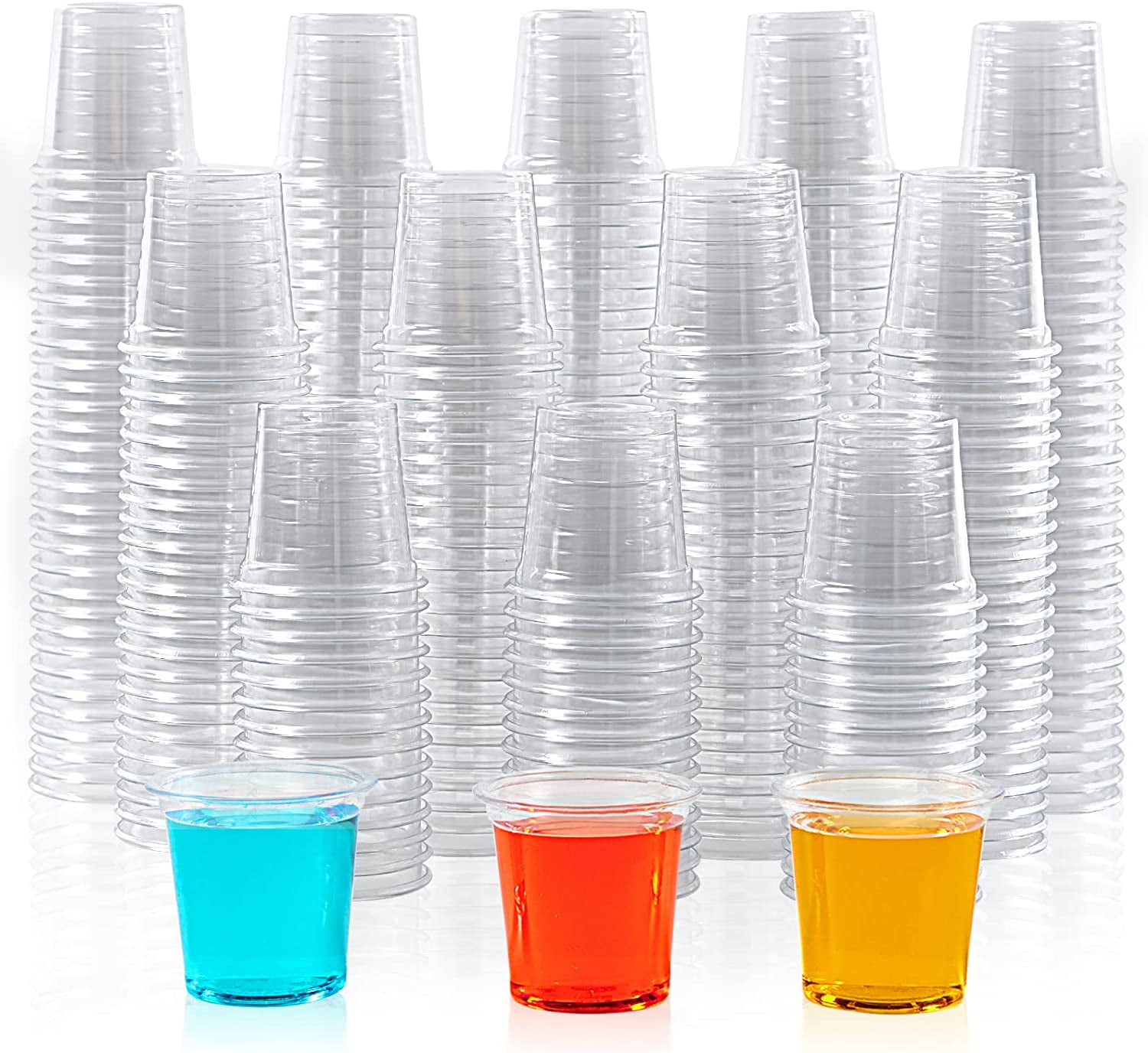 1000 PACK 1 oz Plastic Shot Glasses, 1 Ounce Clear Disposable Party ...