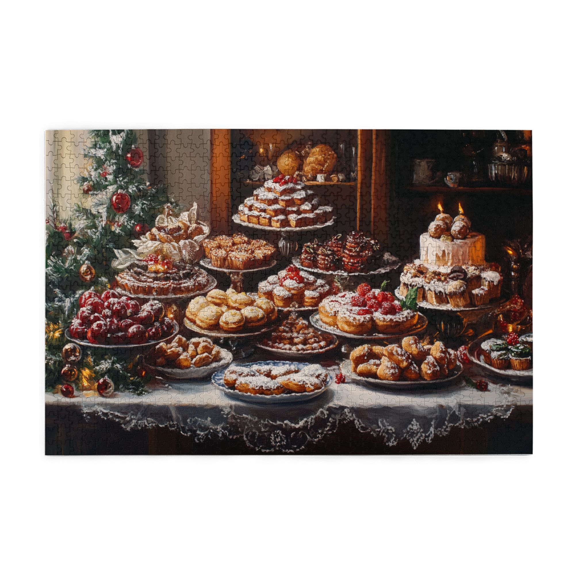 1000 PCS 1000 Piece Charm jigsaw puzzles Christmas Desserts,Stress ...