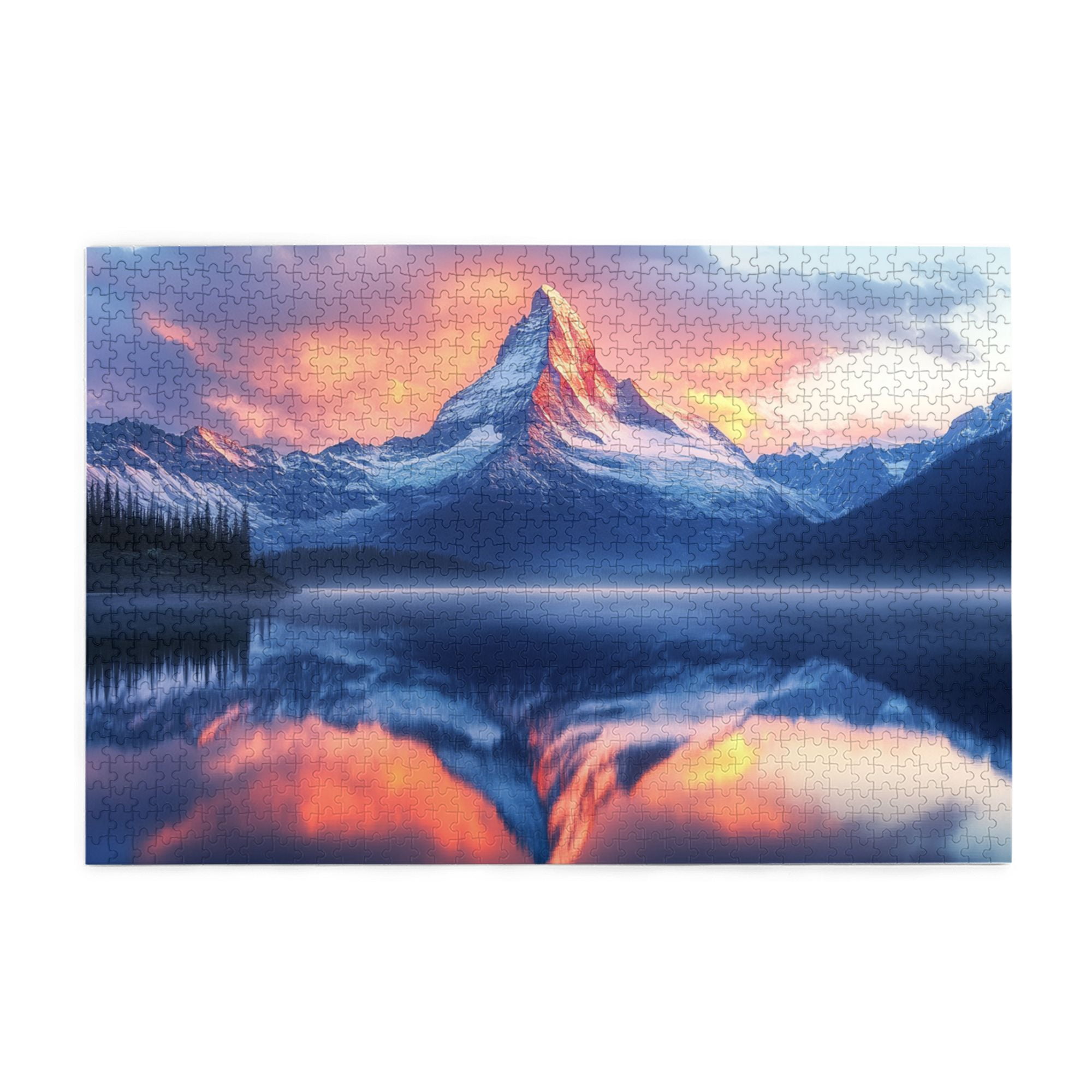 1000 PCS 1000 Piece Wooden Puzzles Snow Mountain Lake Scenery ...