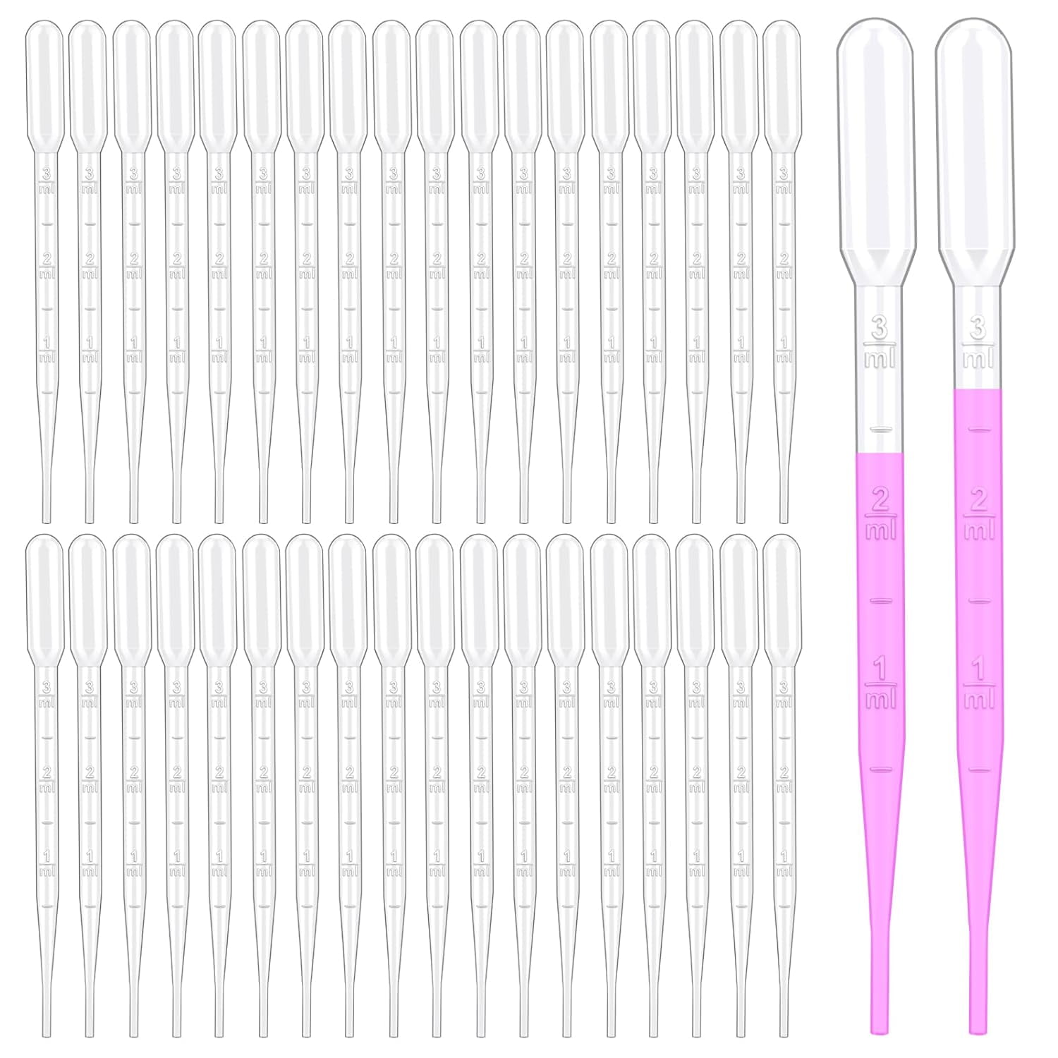 1000 PCS 3ml Pipette Dropper, Disposable Plastic Droppers Pipettes ...