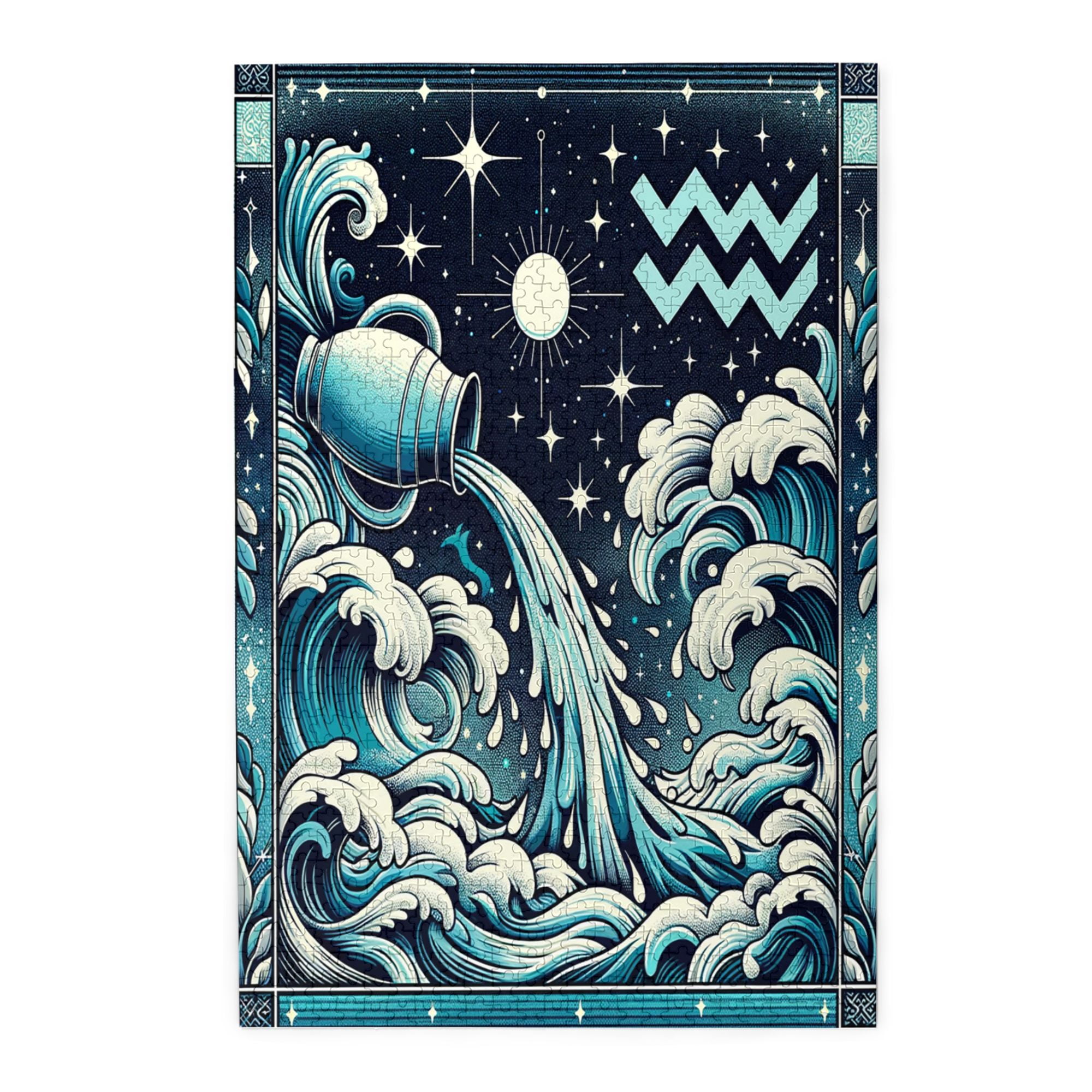1000 PCS Artistic Aquarius Zodiac Puzzles For Adults 1000 Pieces ...